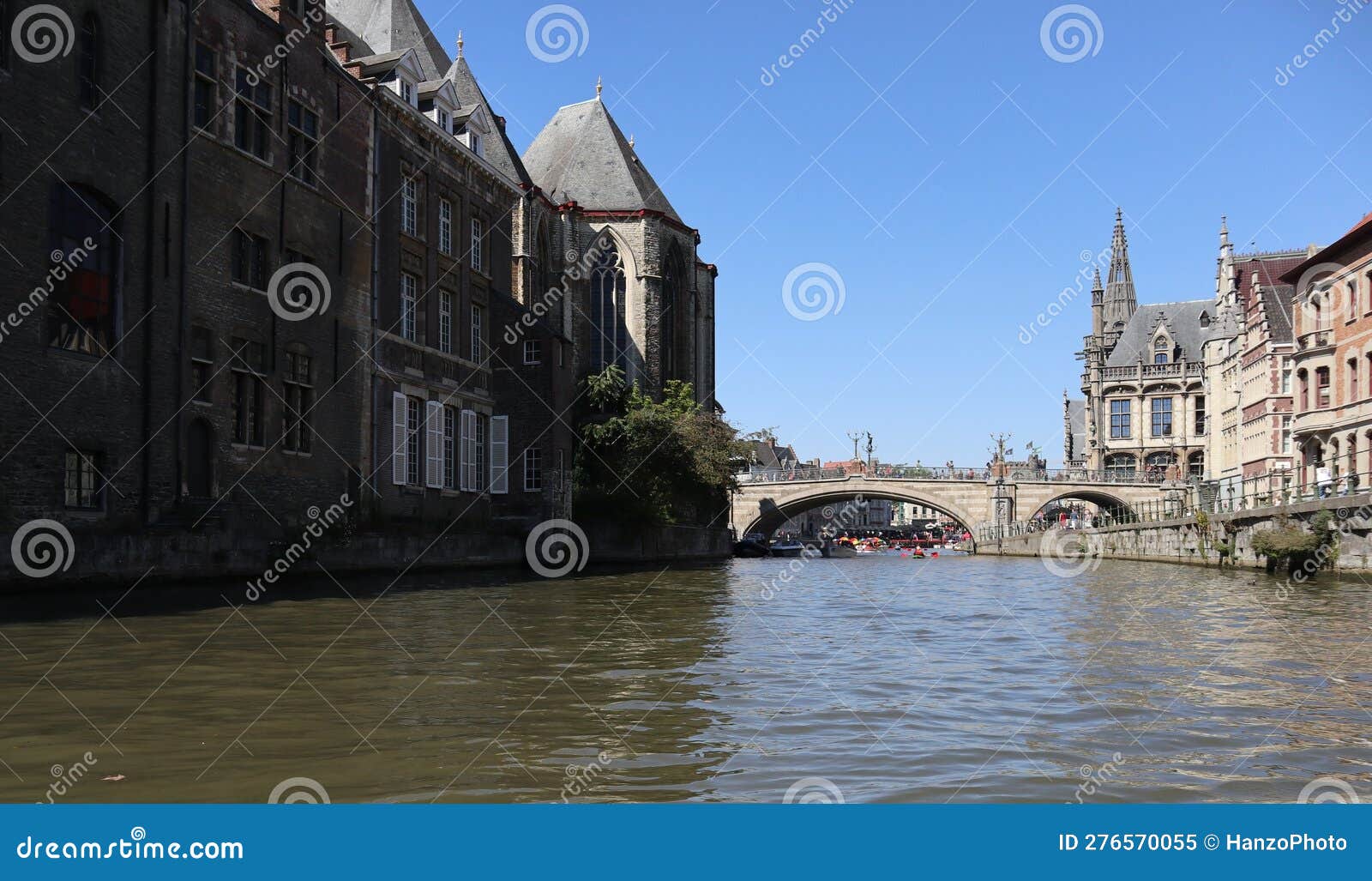 St. Michael S Bridge in Ghent, Belgium Stock Image - Image of travel ...