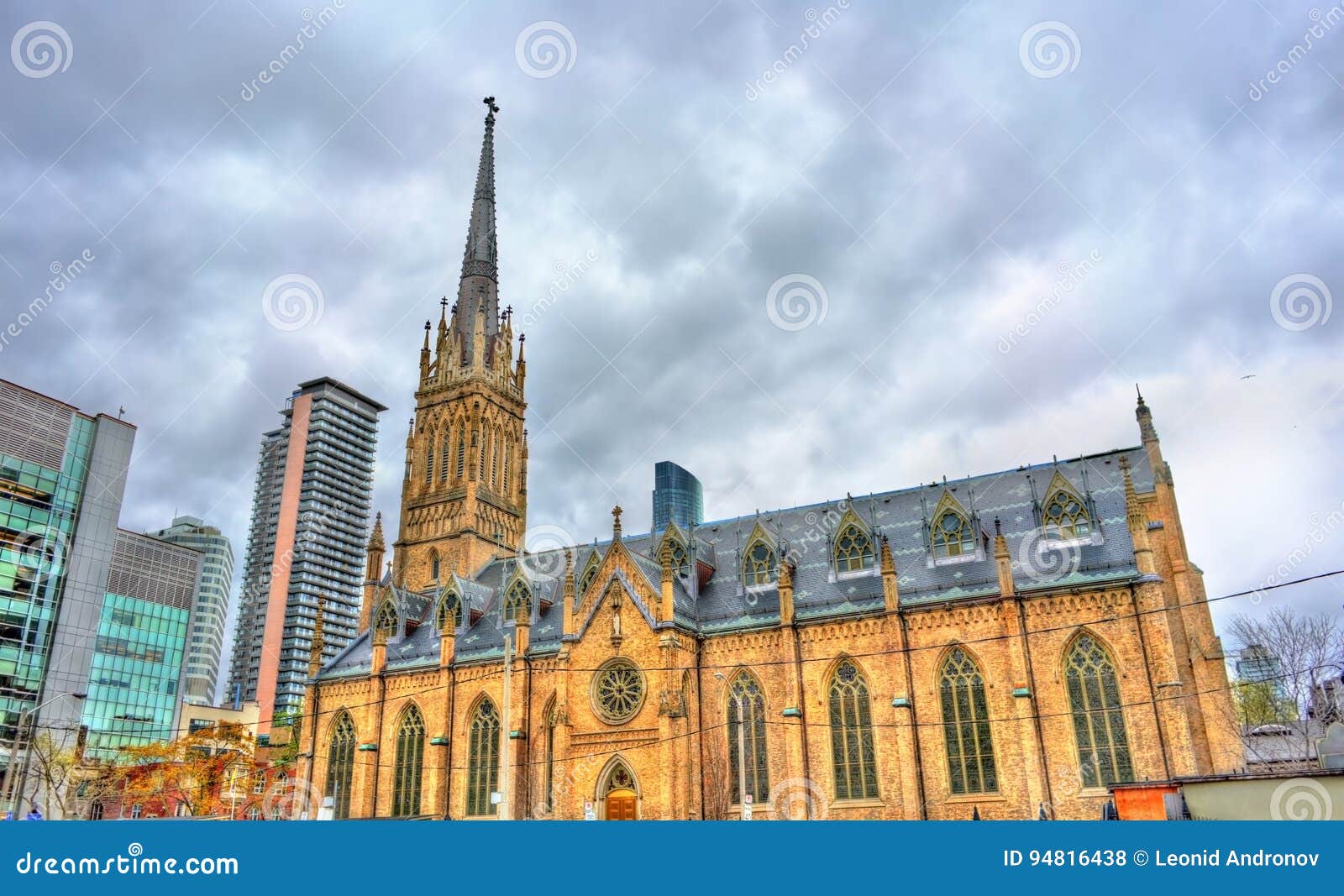 St. Michael`s Cathedral Basilica in Toronto, Canada Stock Photo - Image ...