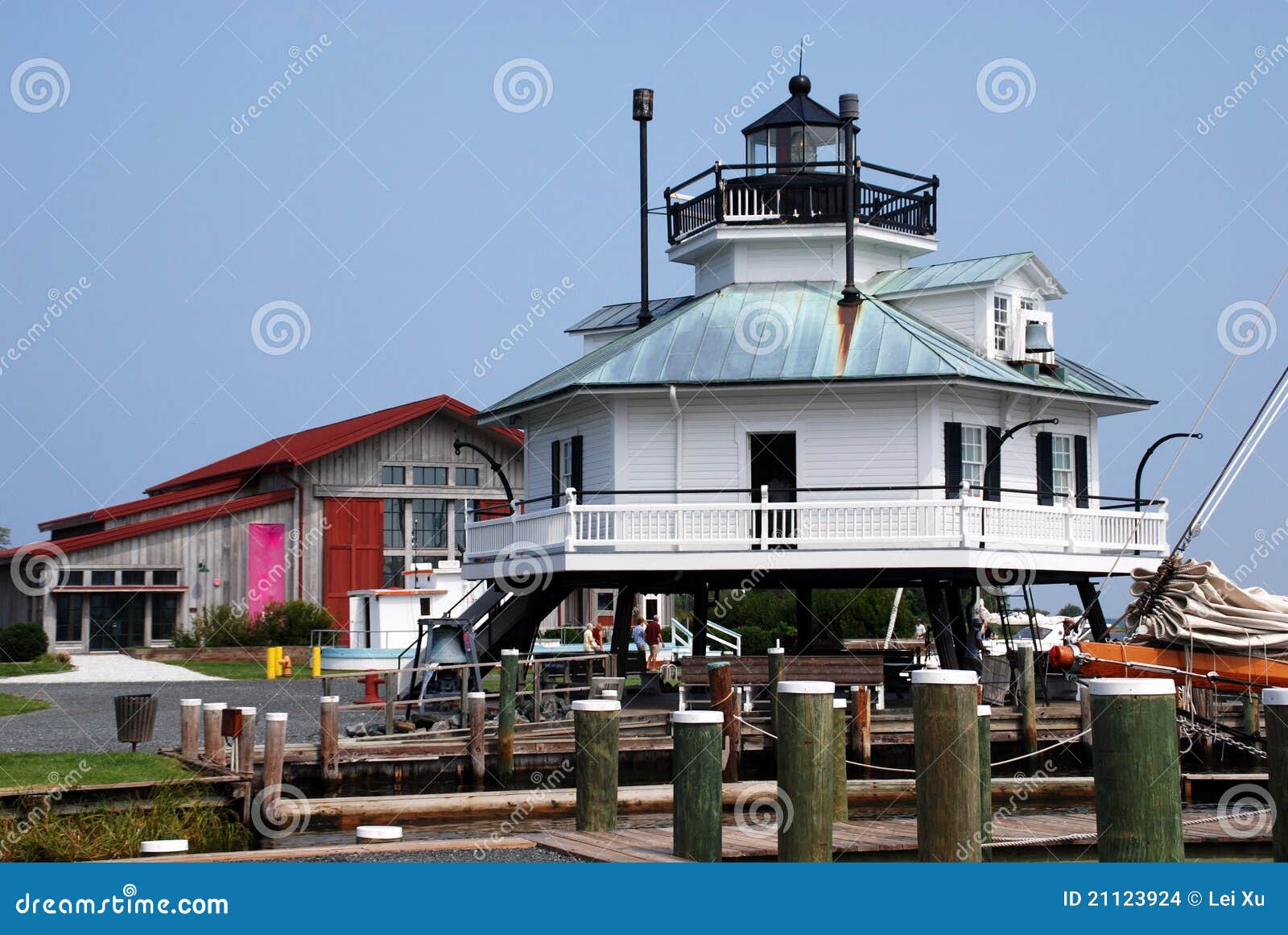 St. Michael S, MD: Hooper Strait Lighthouse Editorial Stock Image ...