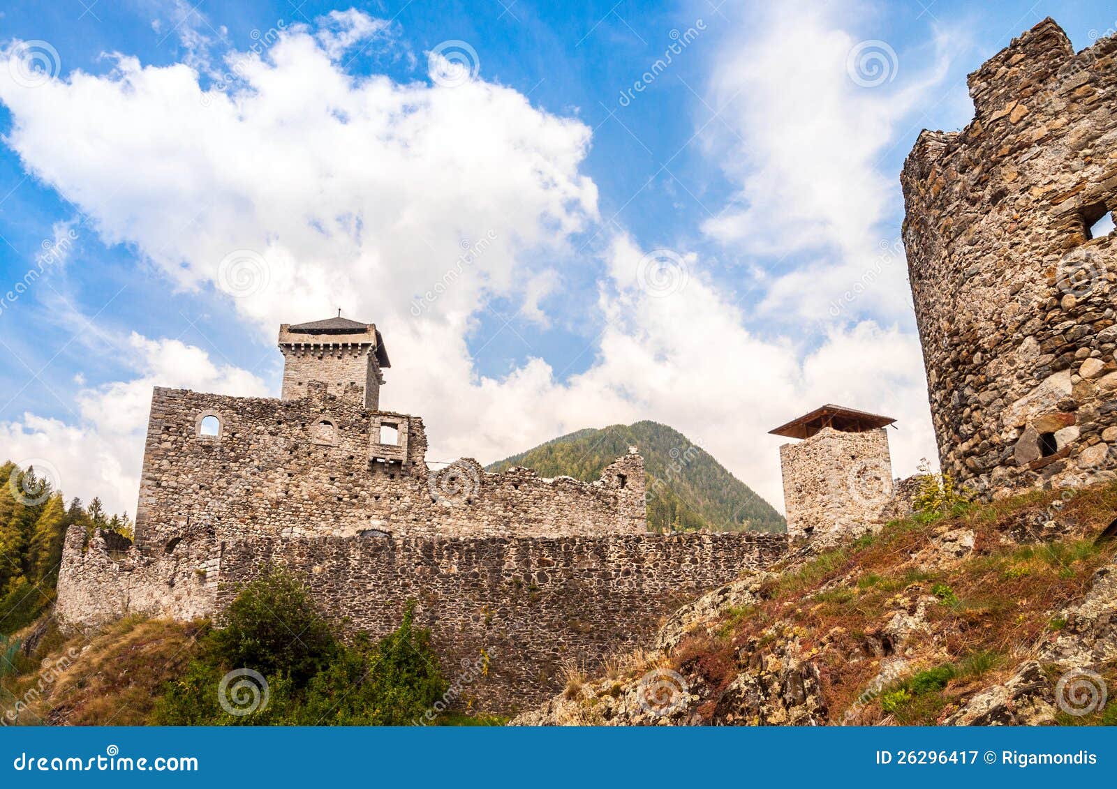 St. Micheal Castle in Ossana Stock Image - Image of landscape, manor ...