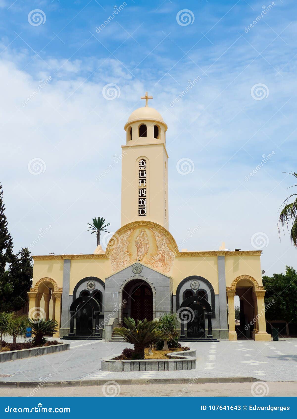 St. Mina Cathedral at Egypt Stock Image - Image of angel, ancient ...