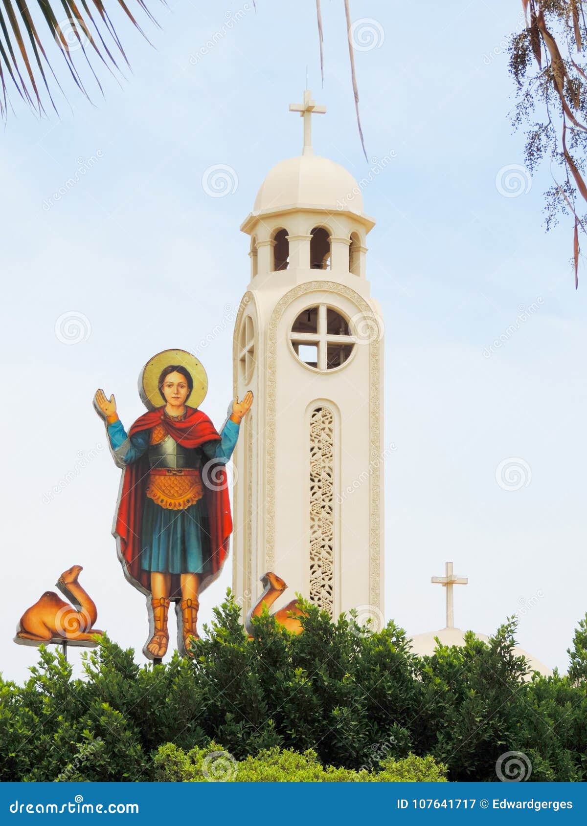 St. Mina Cathedral at Egypt Stock Image - Image of escape, church ...