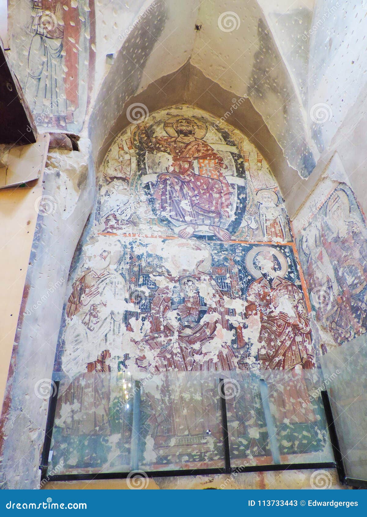 Christian old mural editorial stock photo. Image of exterior - 113733443