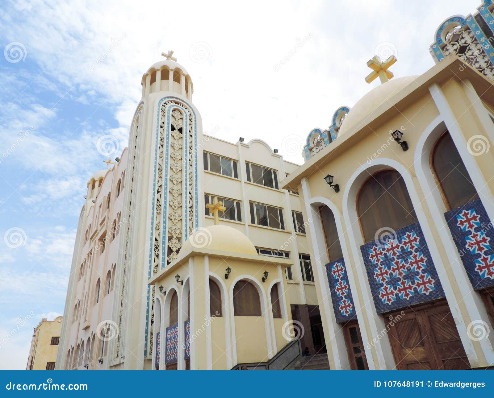 St. Mina Cathedral at Egypt Stock Image - Image of ancient, building ...