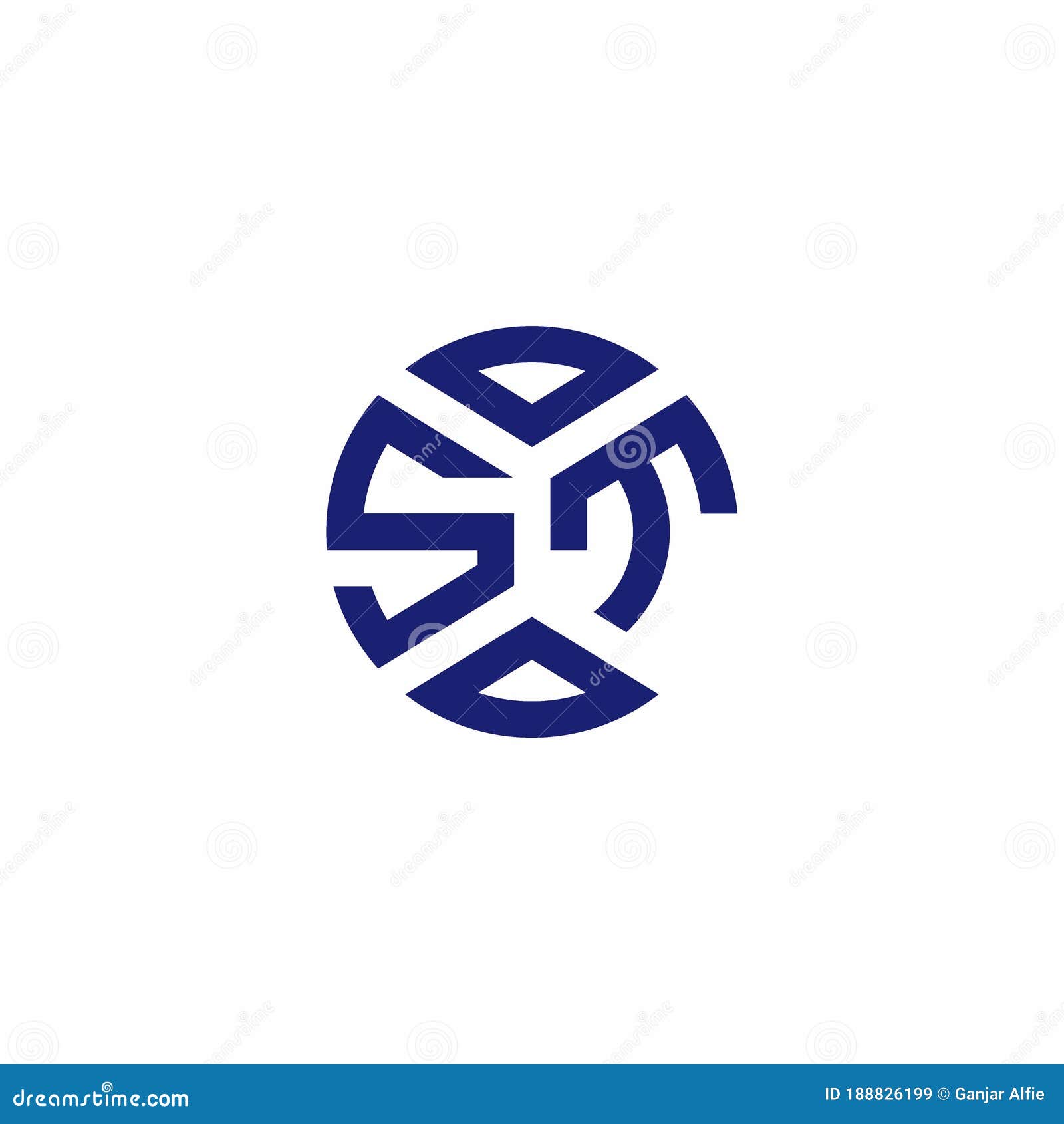 ST Monogram Logo with Abstract Shapes in Modern Style Stock Vector ...