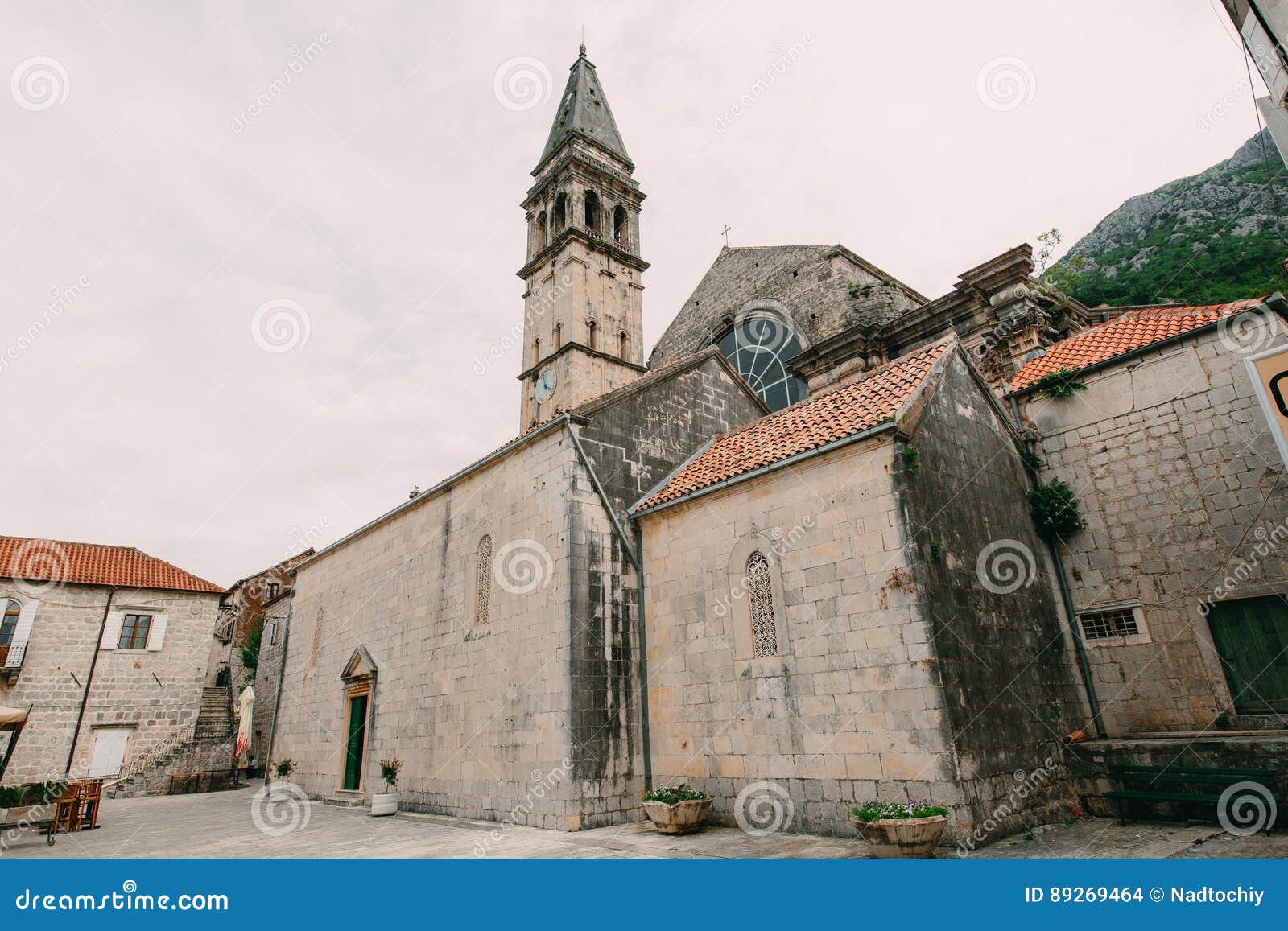 St. Nicholas Church, Perast, Montenegro Stock Photo - Image of europe ...