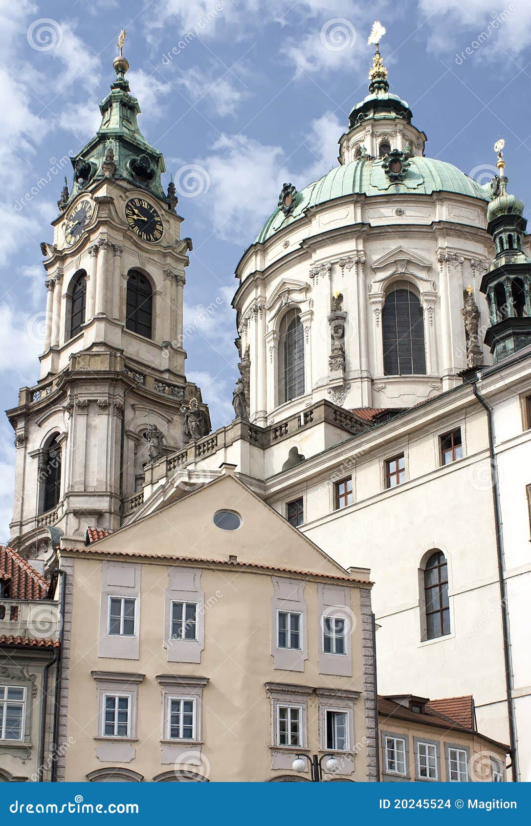 St Nicholas (St. Mikulas) Church in Prague Stock Photo - Image of praha ...