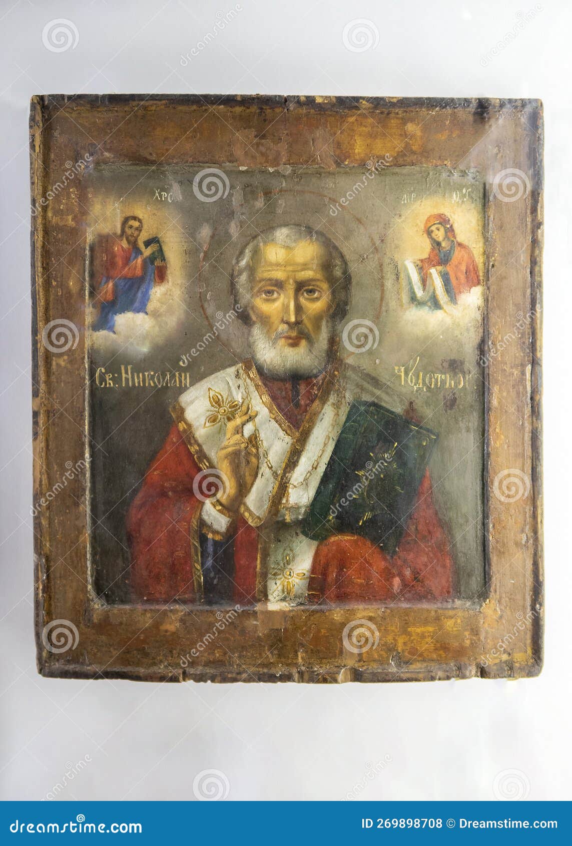 St. Nicholas the Wonderworker on the Icon of the 19th Century Editorial ...