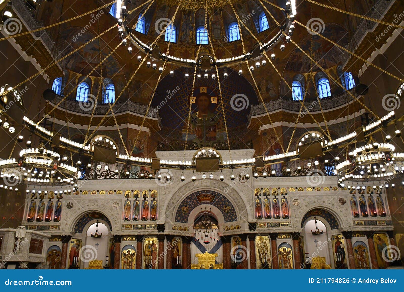 St. Nicholas the Wonderworker S Naval Cathedral in Kronschdthat Stock ...