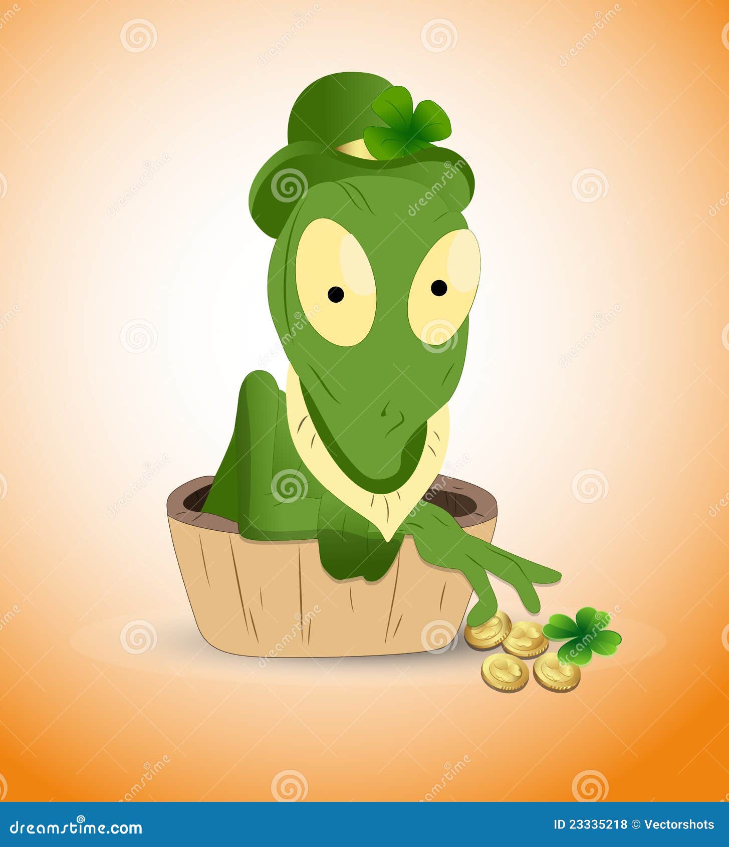 St. Patrickâ€™s Alien stock vector. Illustration of expression - 23335218