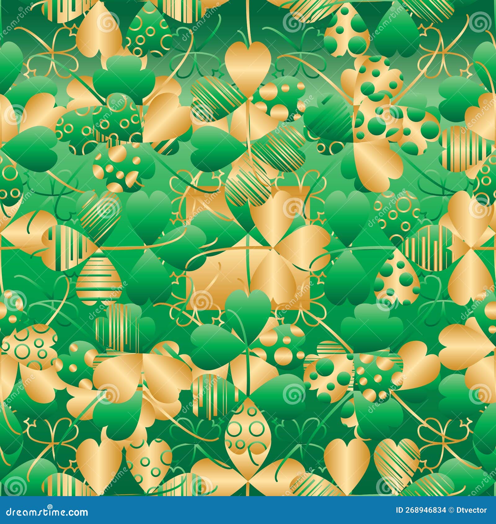 St Patrick Circle Mandala Seamless Pattern Stock Vector - Illustration ...