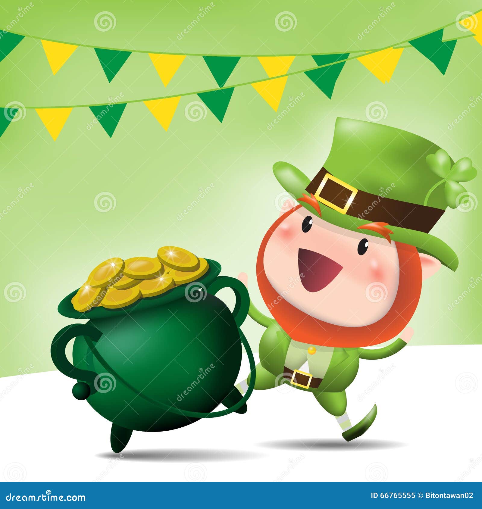 St Patrick Dag Met Rijkdomaffiche Karakter Vectorillustratie Vector ...