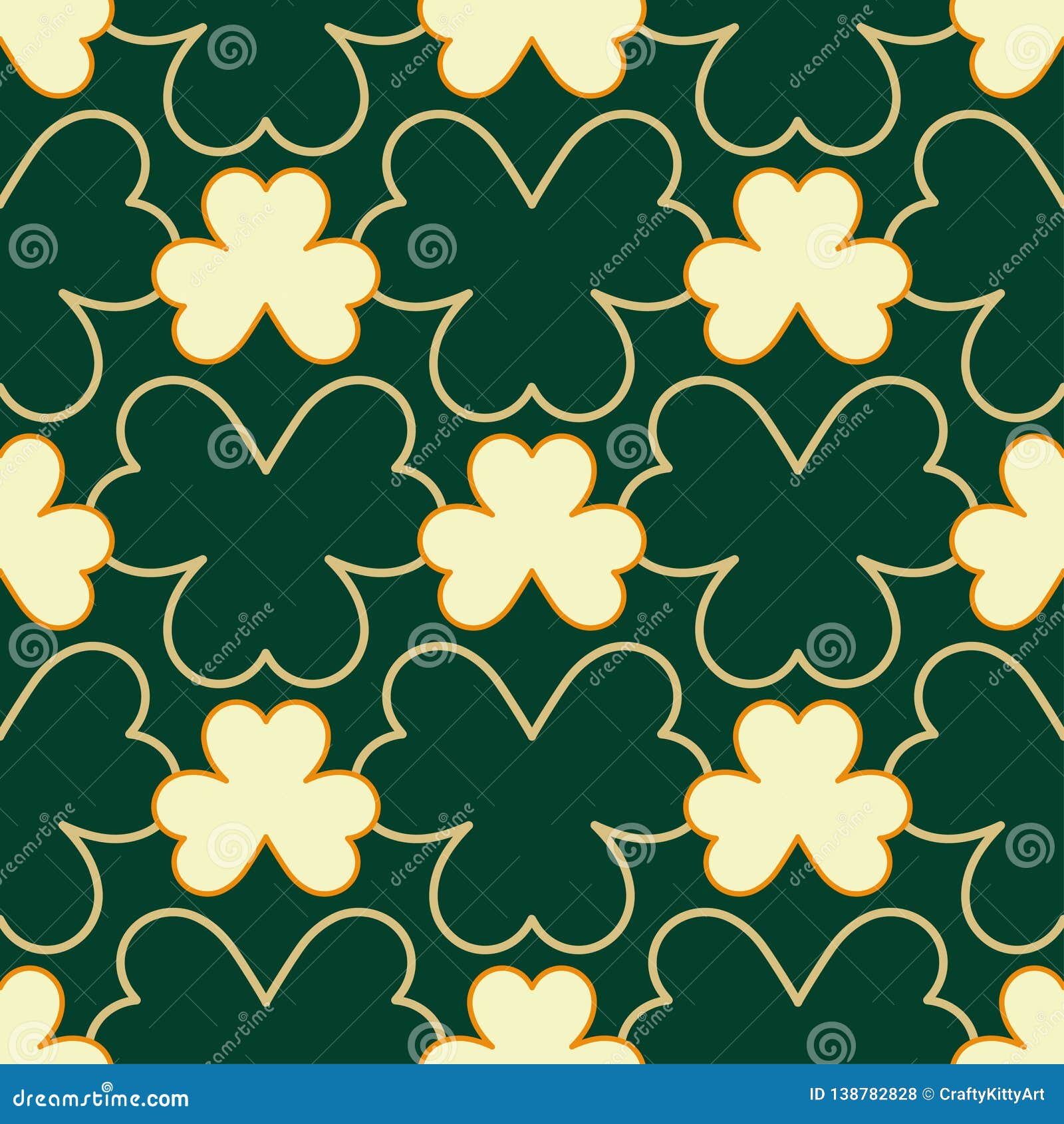 St. Patrick Day Seamless Pattern Stock Vector - Illustration of floral ...