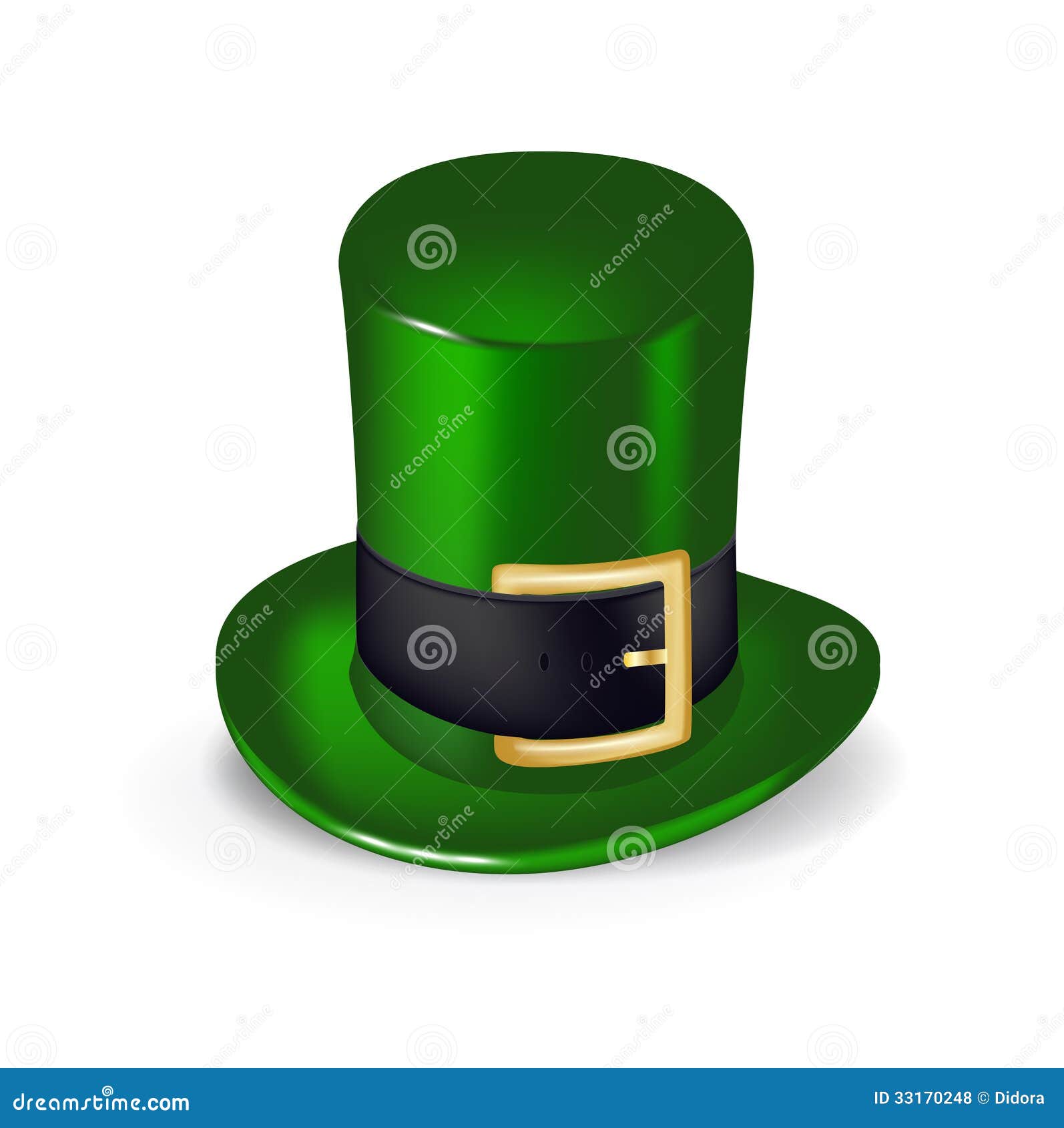 St Patrick Hat Isolated on White Isolated Stock Vector - Illustration ...
