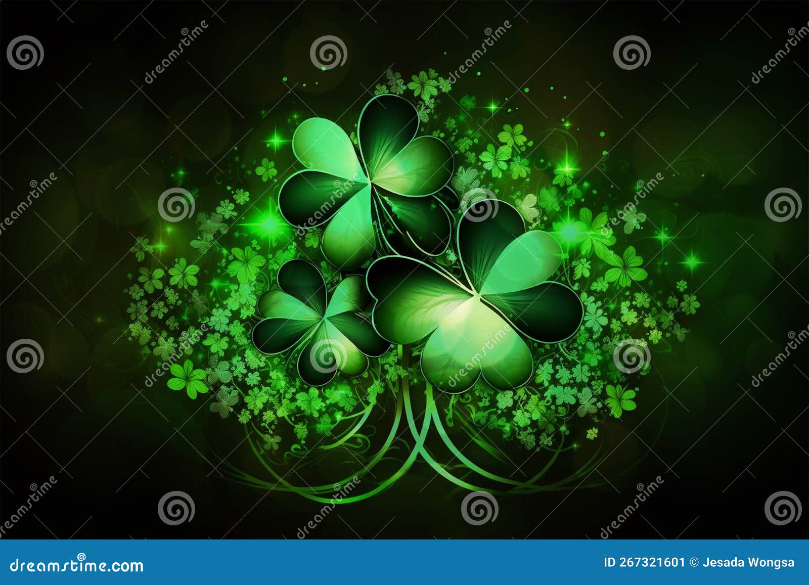 St. Patrick S Day Abstract Green Background for Design Colorful ...