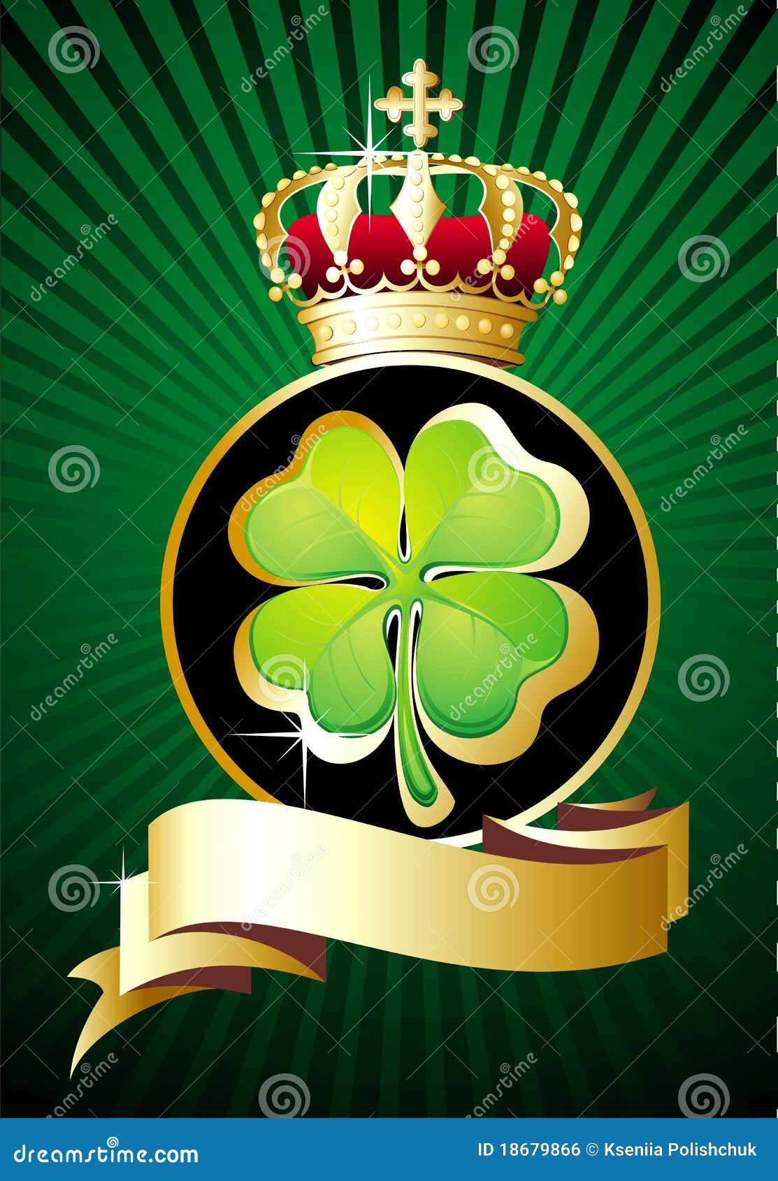 St. Patrick S Day Background with Crown Stock Vector - Illustration of ...