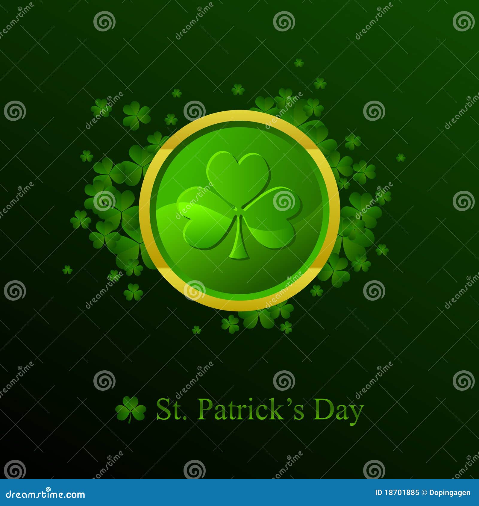St. Patrick S Day Background in Green Colors Stock Vector ...
