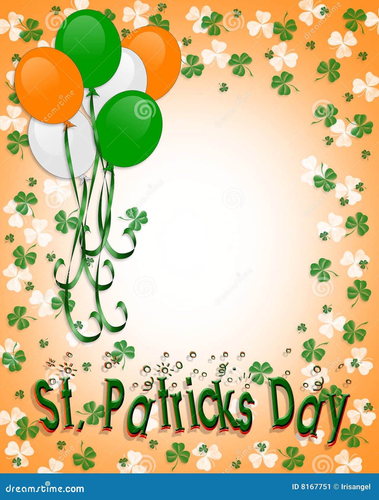 St Patrick S Day Border Balloons Stock Illustration - Illustration of ...