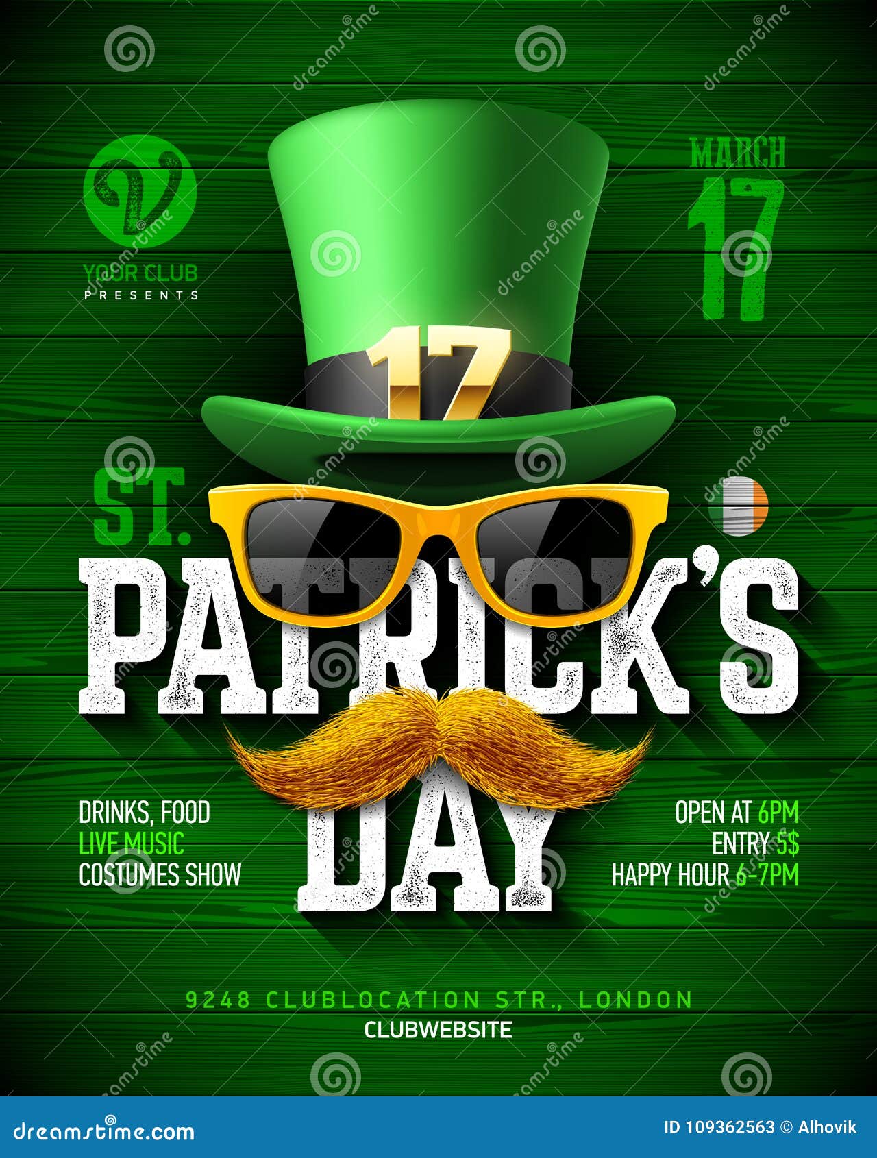 St. Patrick`s Day Poster Design Template Stock Vector - Illustration of ... St. Patrick`s Day Poster Design Template Stock Vector - Illustration of ...