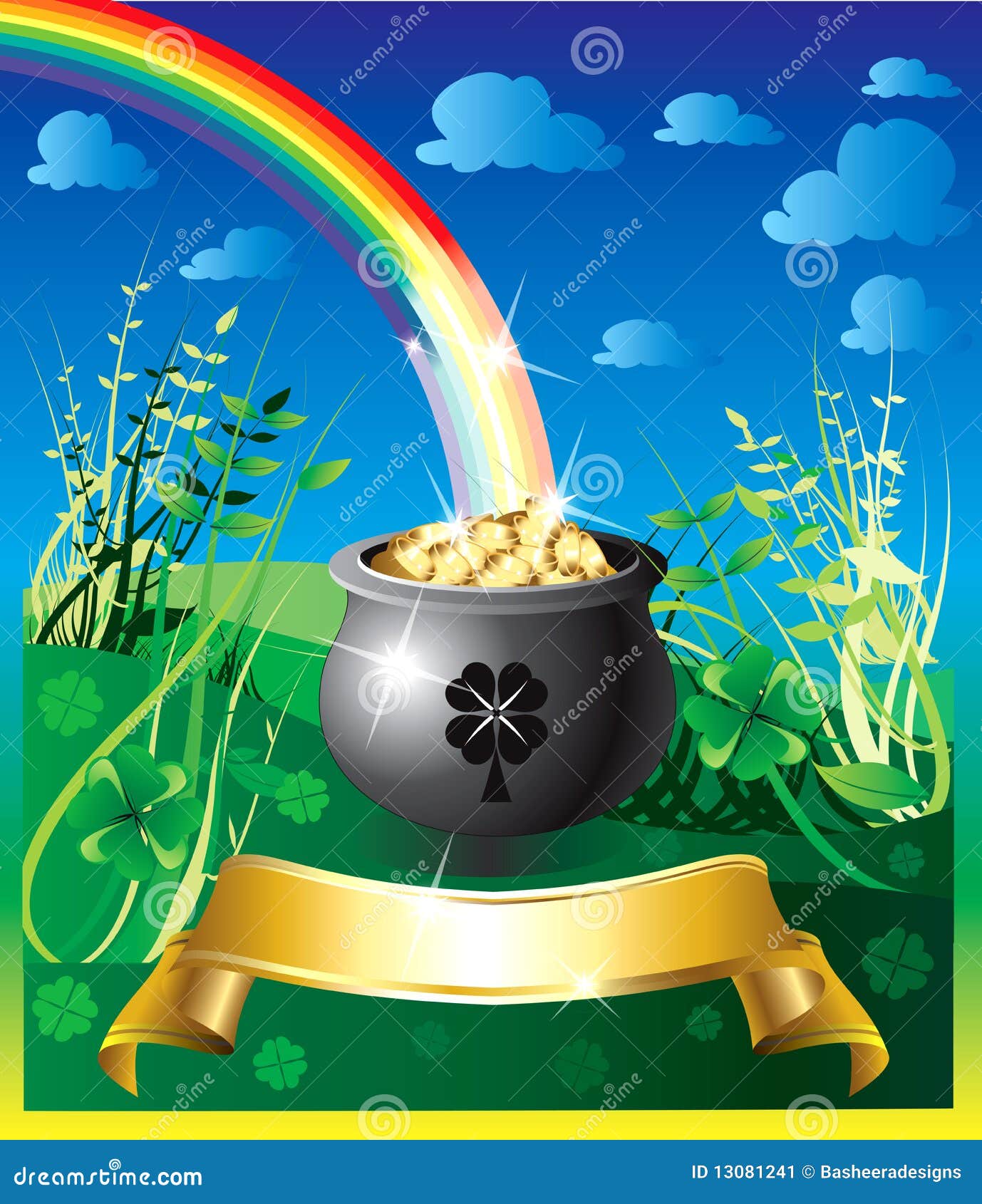 St. Patrick's Day Rainbow 2 Stock Image - Image: 13081241