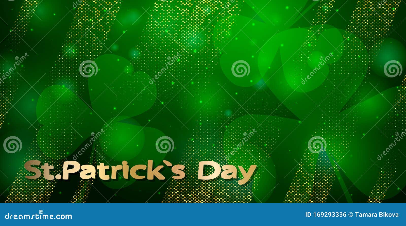 St. Patrick`s Day Vector Horizontal Background Stock Illustration ...
