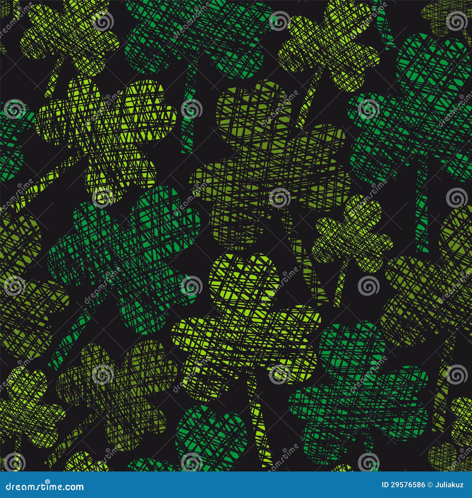 Seamless Clover Leaf Pattern Vector Illustration | CartoonDealer.com ...