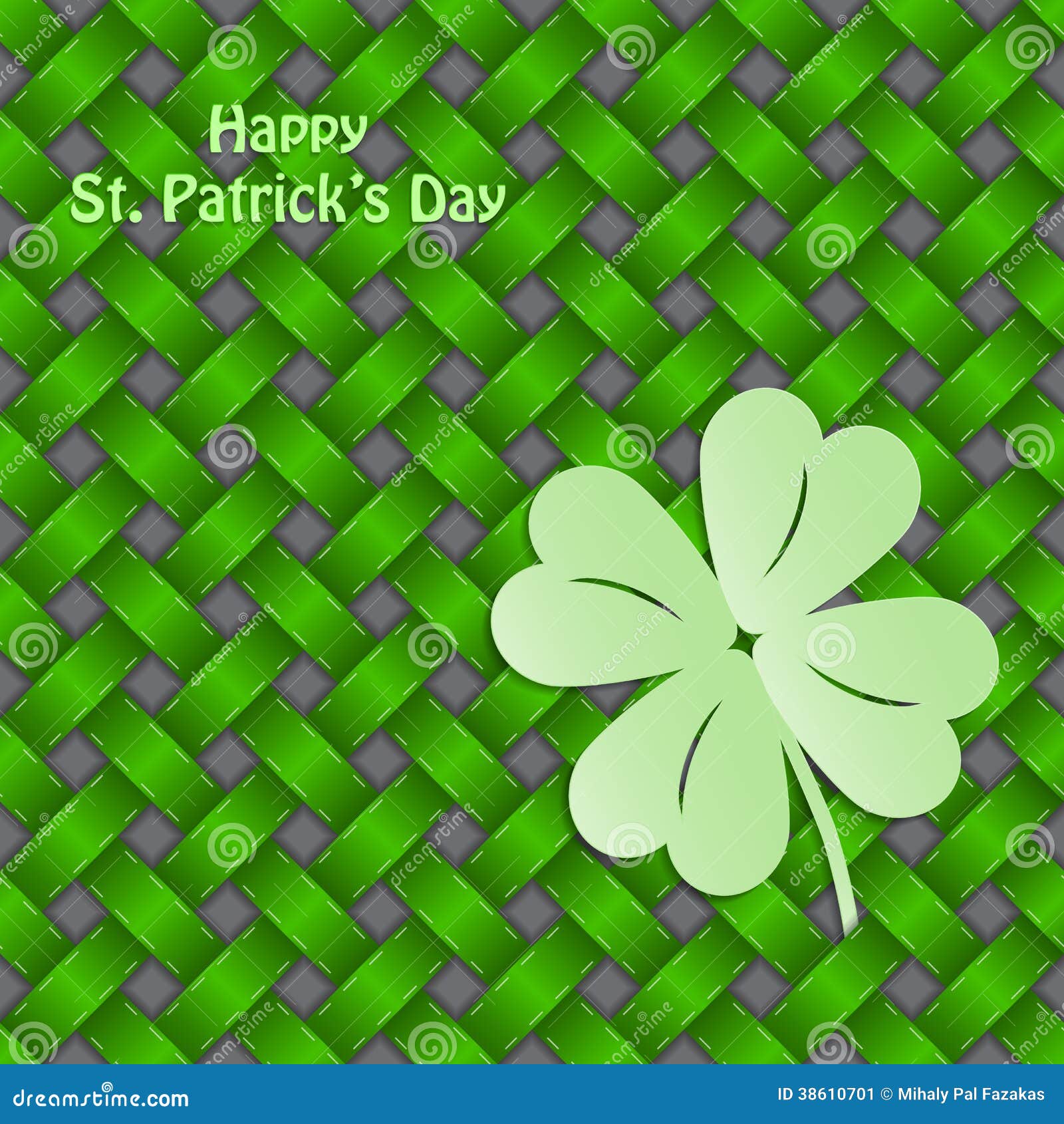 St Patrick S Shamrock on Seamless Green Texture Stock Vector ...