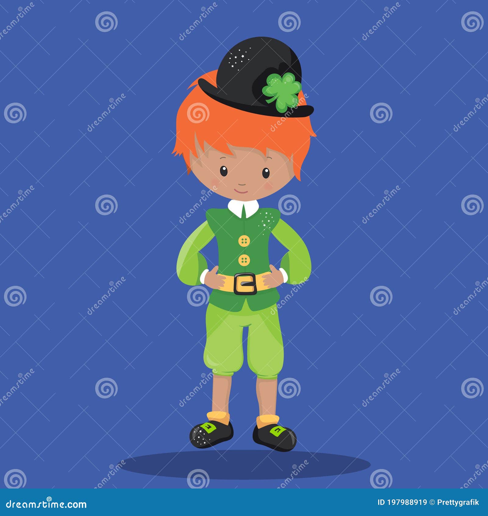 ST PATRICKS BOY 03 stock vector. Illustration of patricks - 197988919