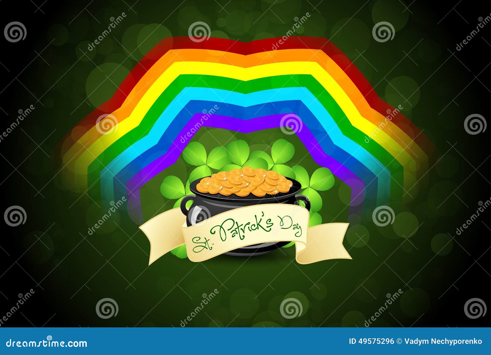 St. Patricks Day Cauldron with Gold Coins Stock Vector - Illustration ...