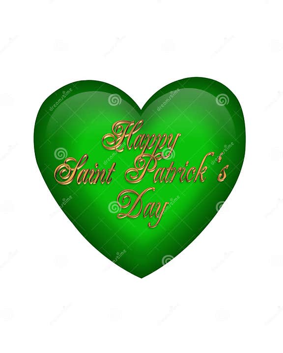 St Patricks Day heart stock illustration. Illustration of symbol - 7206794