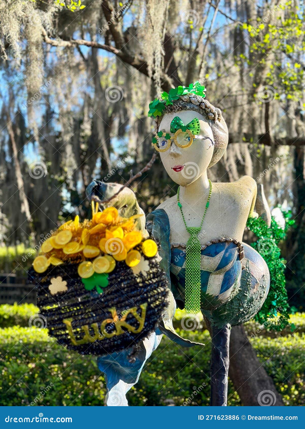 St. Patricks Day Lucky Statue, Female Stock Photo - Image of statue ...