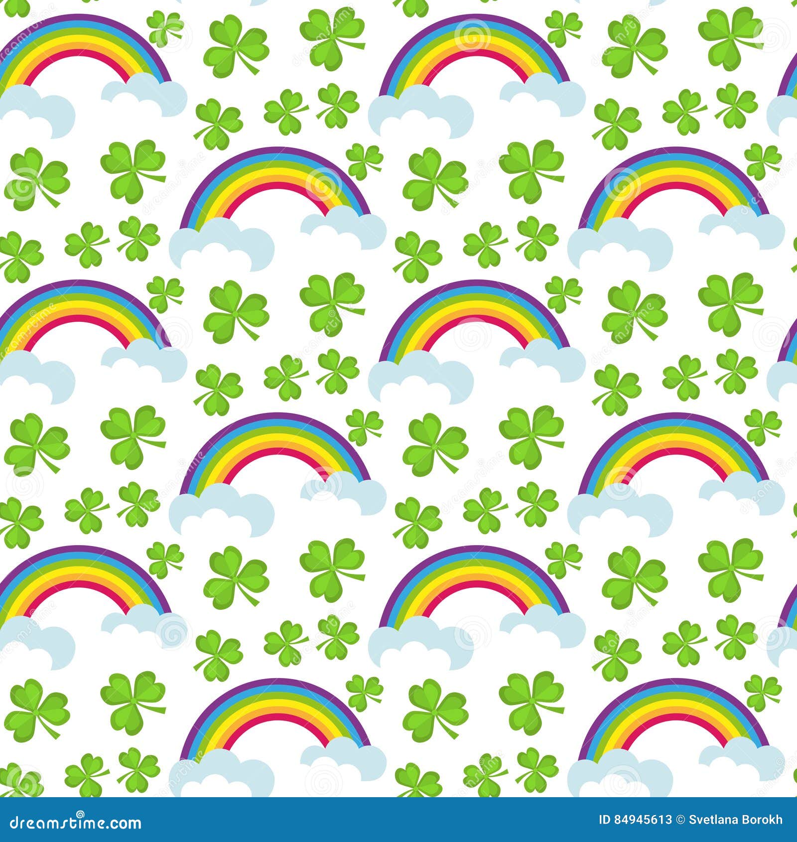 St. Patricks Day Seamless Pattern. Endless Background Texture. Vector ...