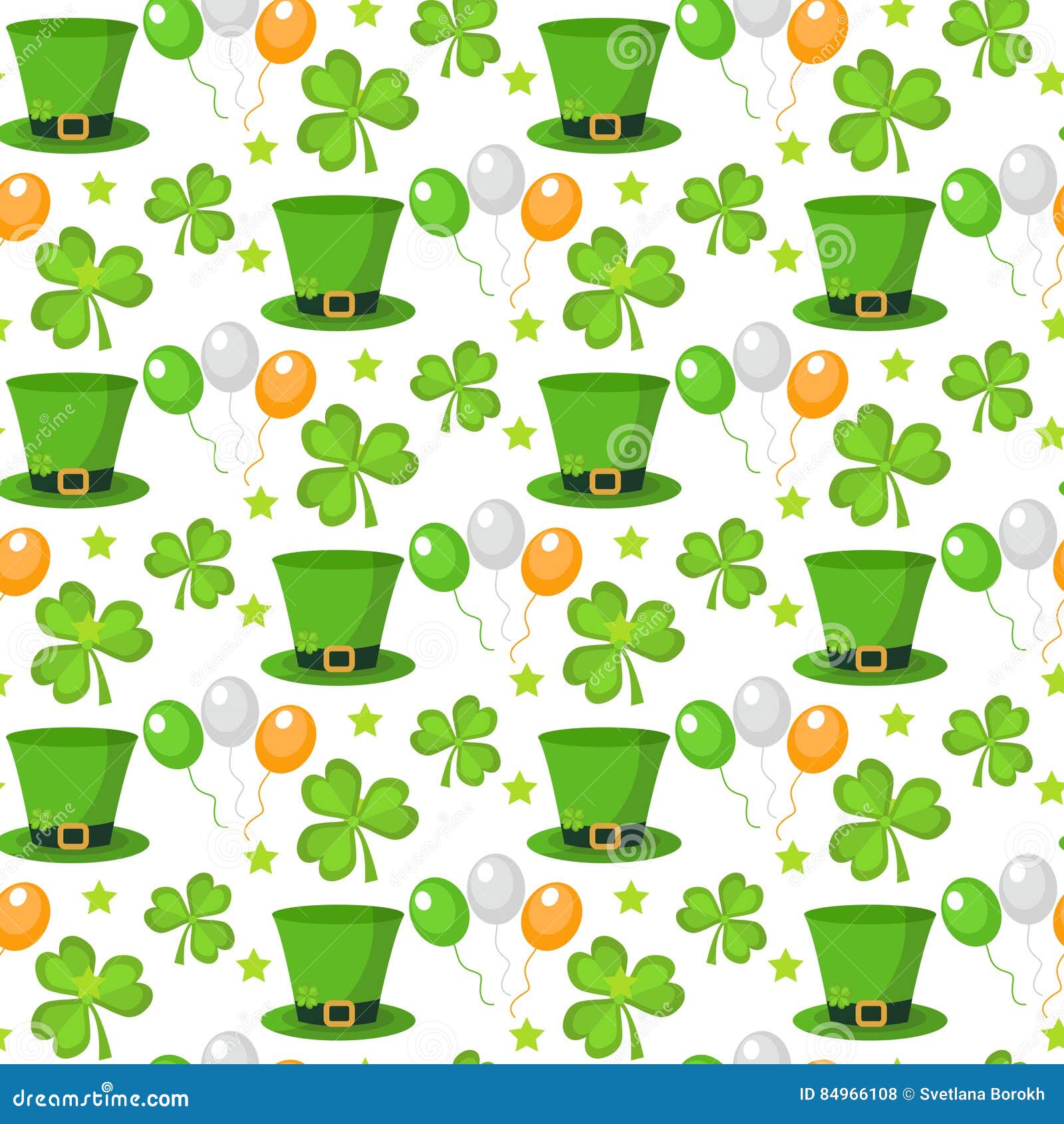 St. Patricks Day Seamless Pattern. Endless Background Texture. Vector ...