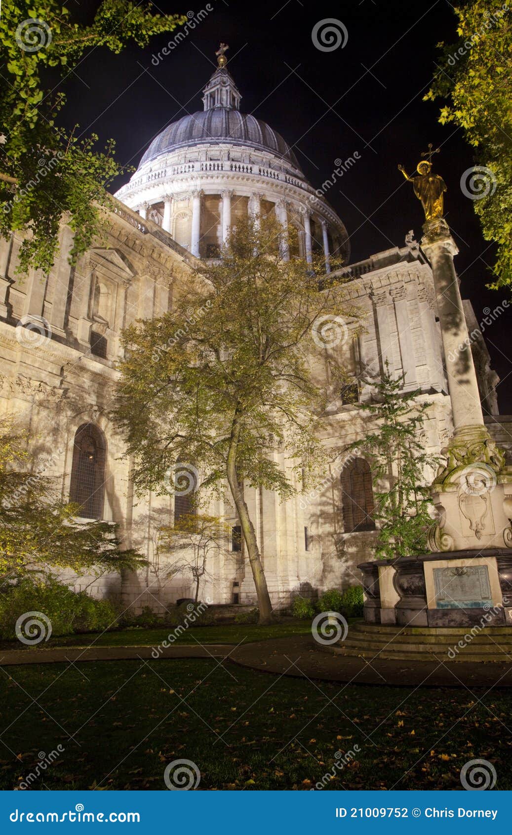 St. Paul S Cathedral at Night Stock Photo - Image of tourism, sights ...