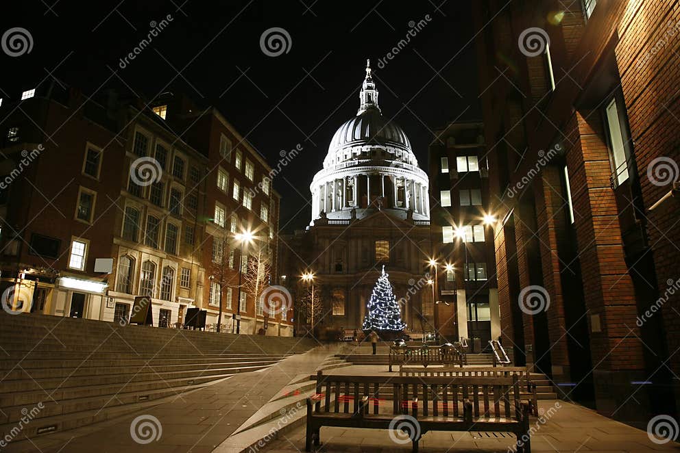 St Paul S Cathedral at Night Stock Photo - Image of view, west: 22366614
