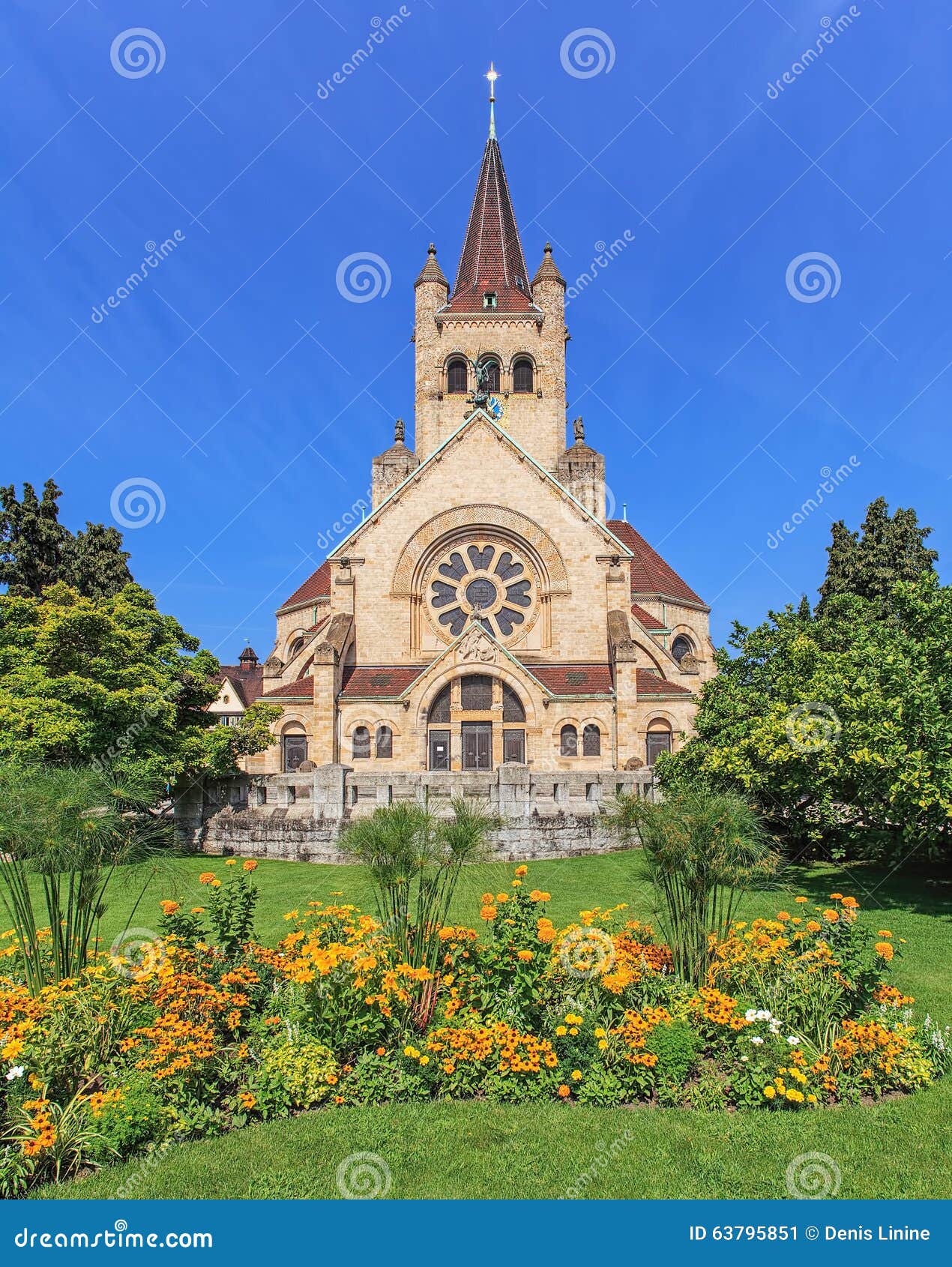 St. Paul s Church in Basel stock image. Image of switzerland - 63795851
