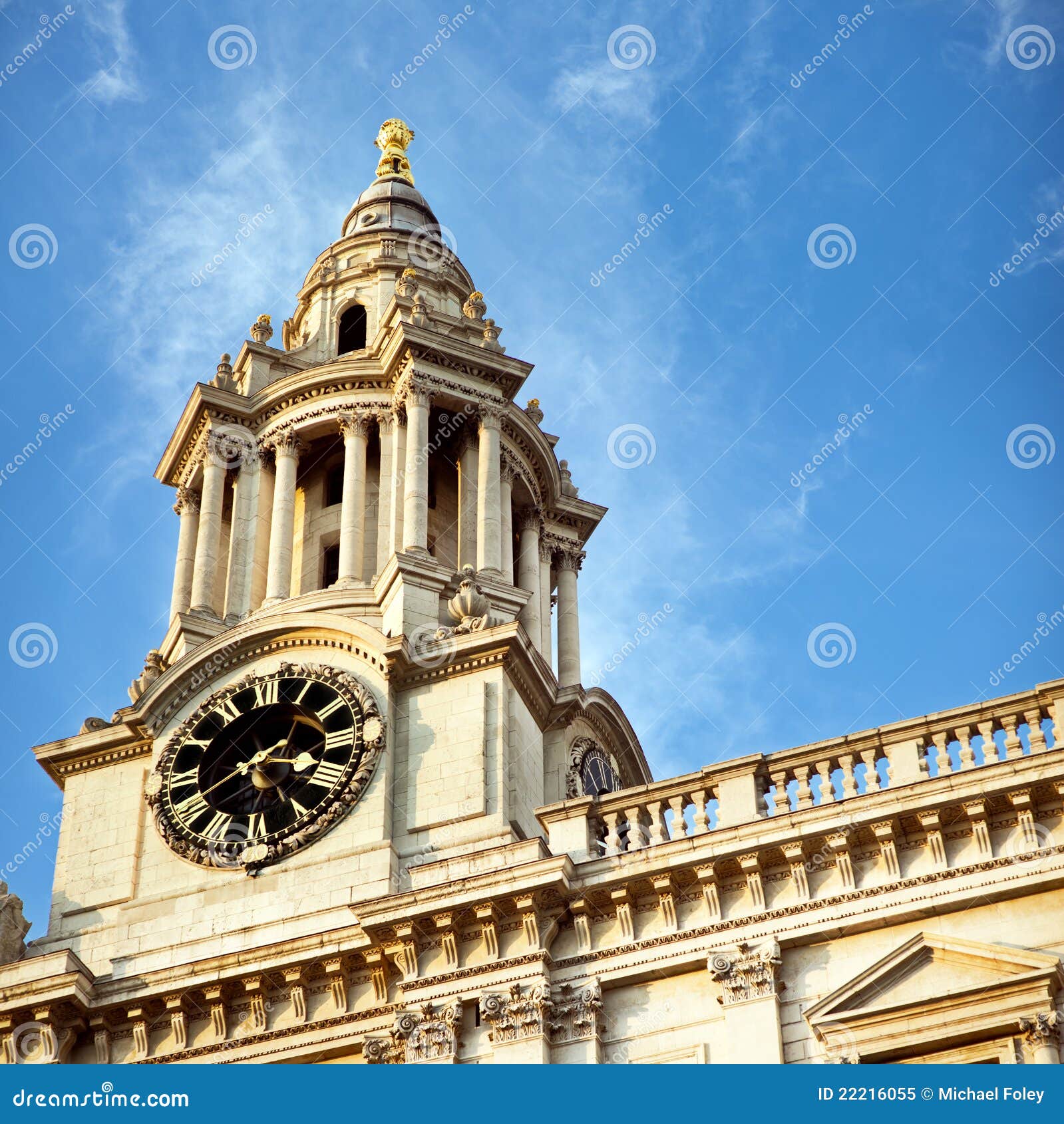 St Paul s clock, London. stock image. Image of portland - 22216055