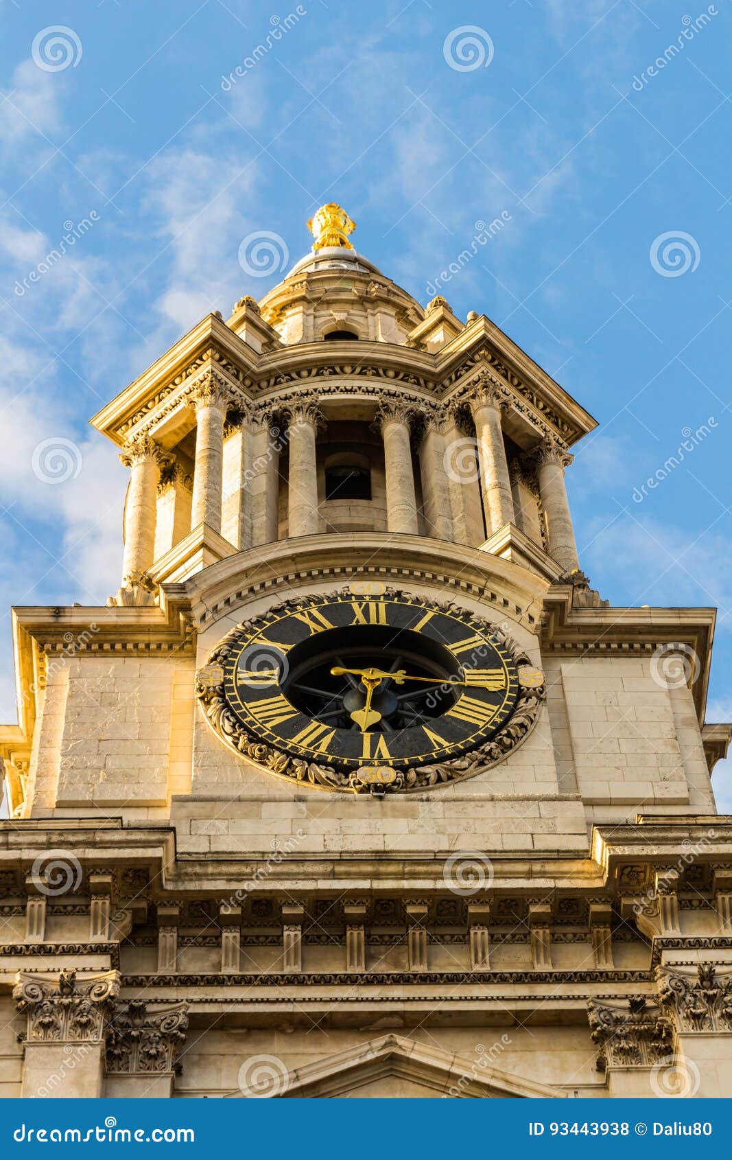St Pauls Cathedral Clock and Clock Tower.London, England Stock Photo ...