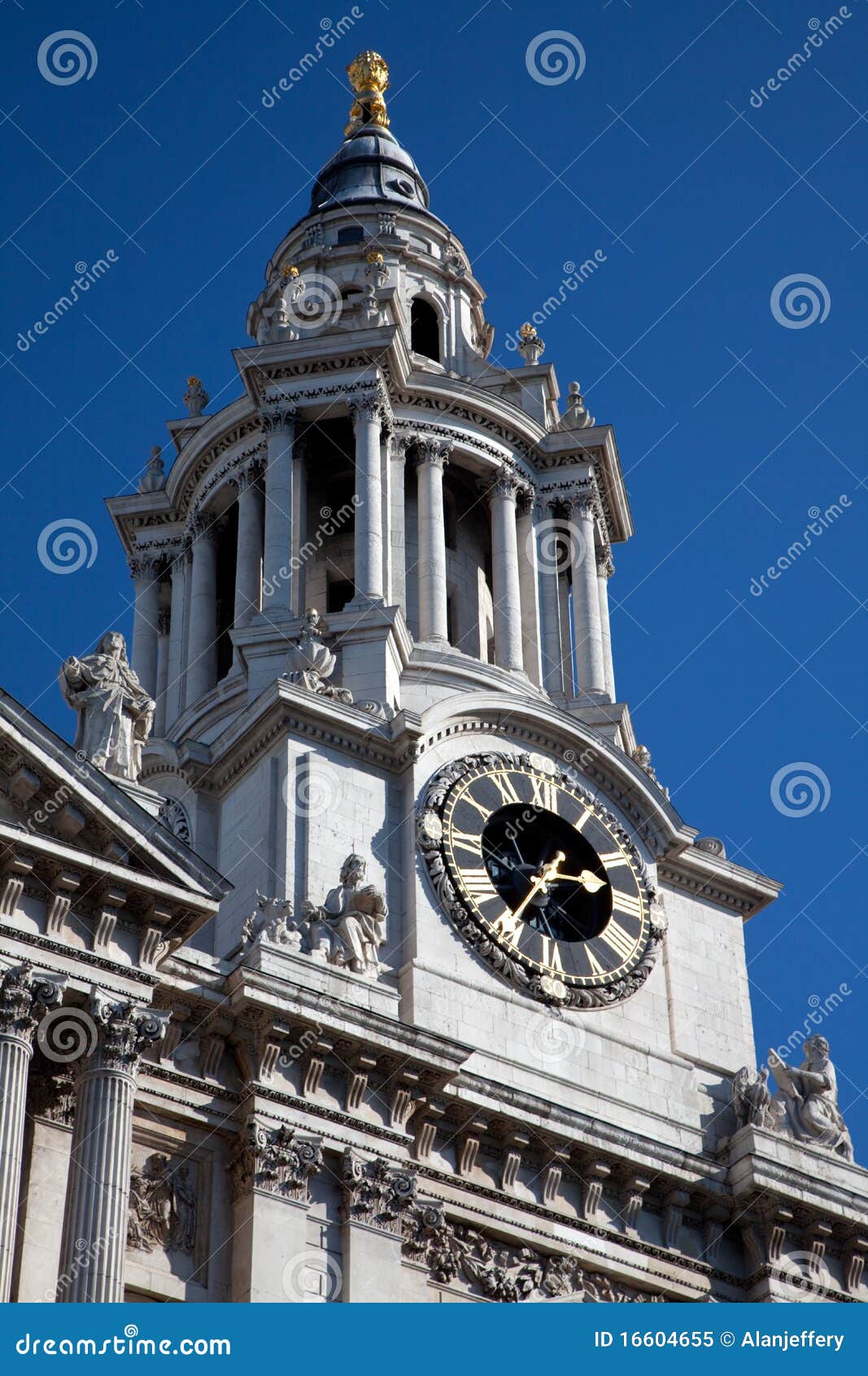 St Pauls Cathedral Clock Tower Stock Image - Image of time, tourism ...
