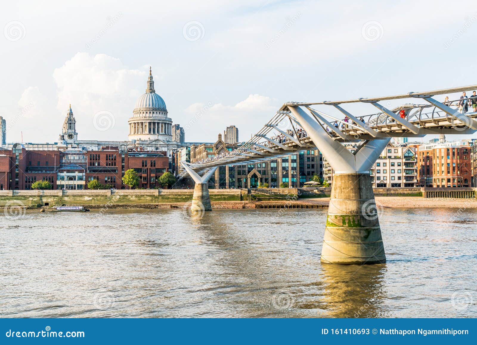 St Pauls Cathedral and the Millennium Bridge at Sunset Landscape ... St Pauls Cathedral and the Millennium Bridge at Sunset Landscape ...