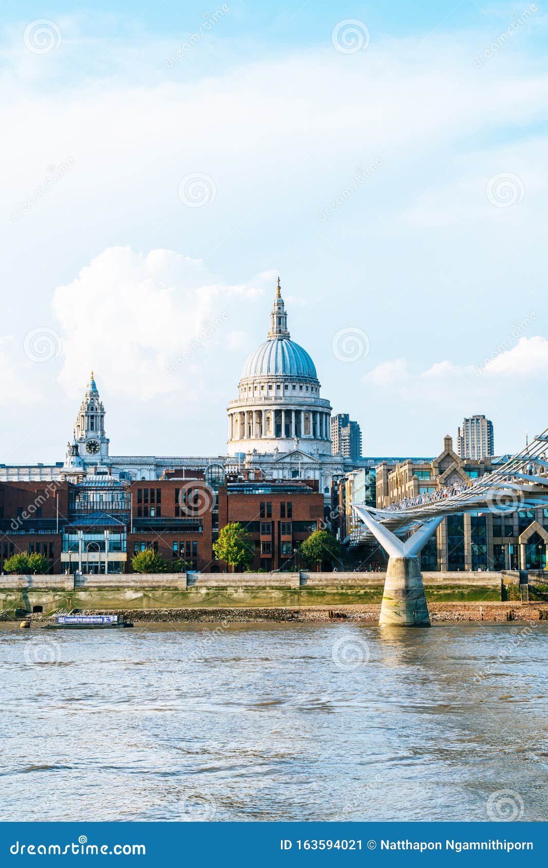 St Pauls Cathedral and the Millennium Bridge at Sunset Landscape ... St Pauls Cathedral and the Millennium Bridge at Sunset Landscape ...