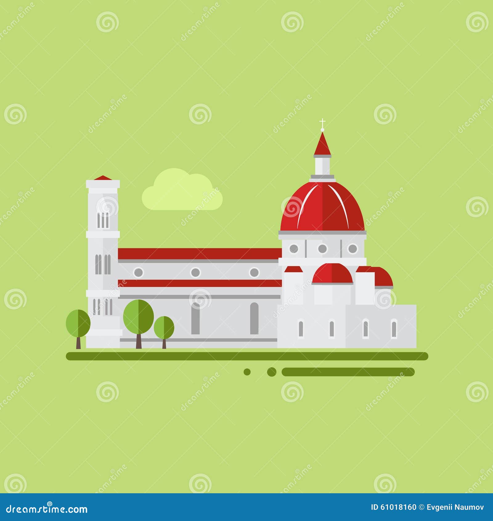 St. Peter Cathedral Vector Illustration Stock Vector - Illustration of ...