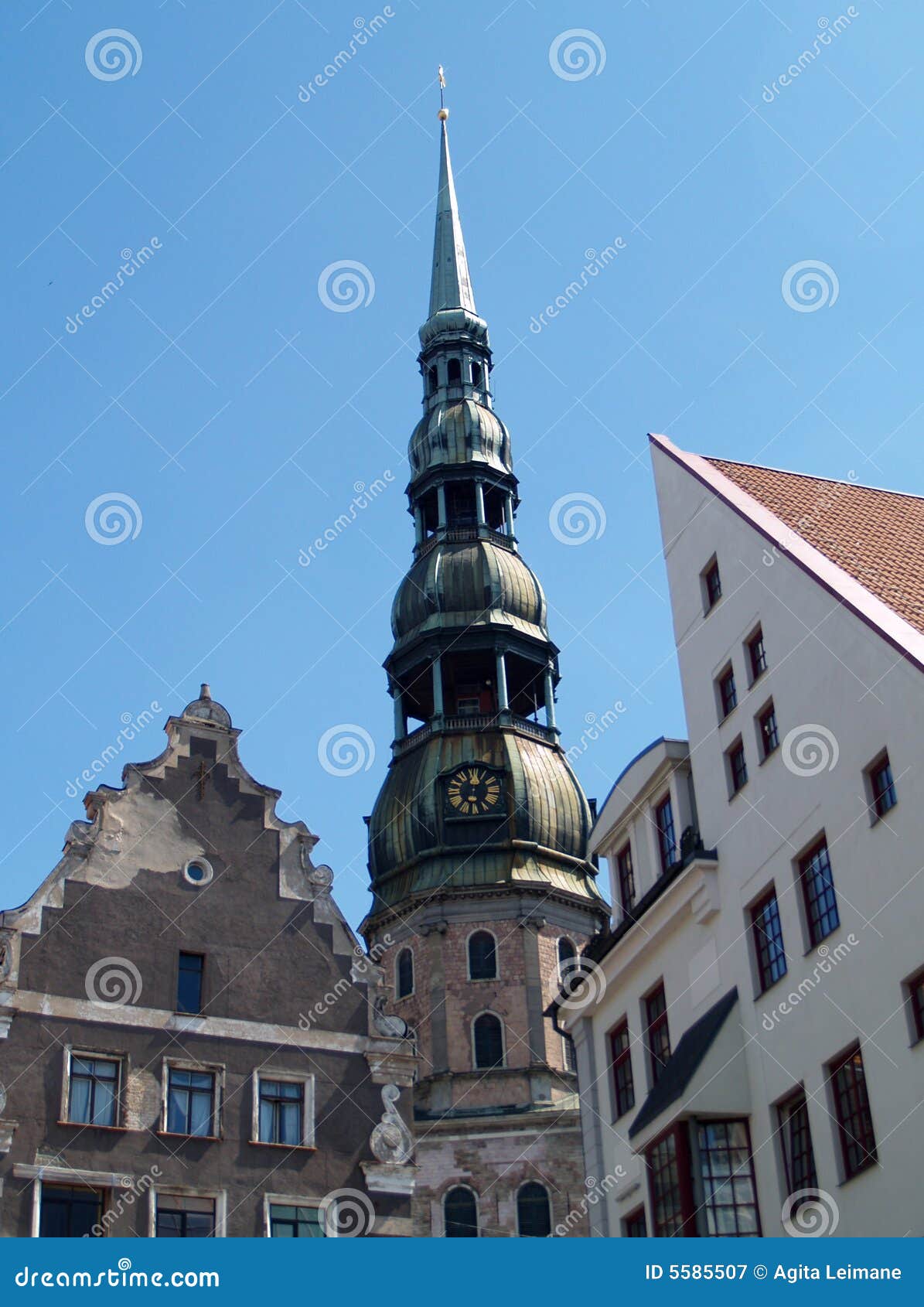St.Peter church stock image. Image of city, facade, houses - 5585507