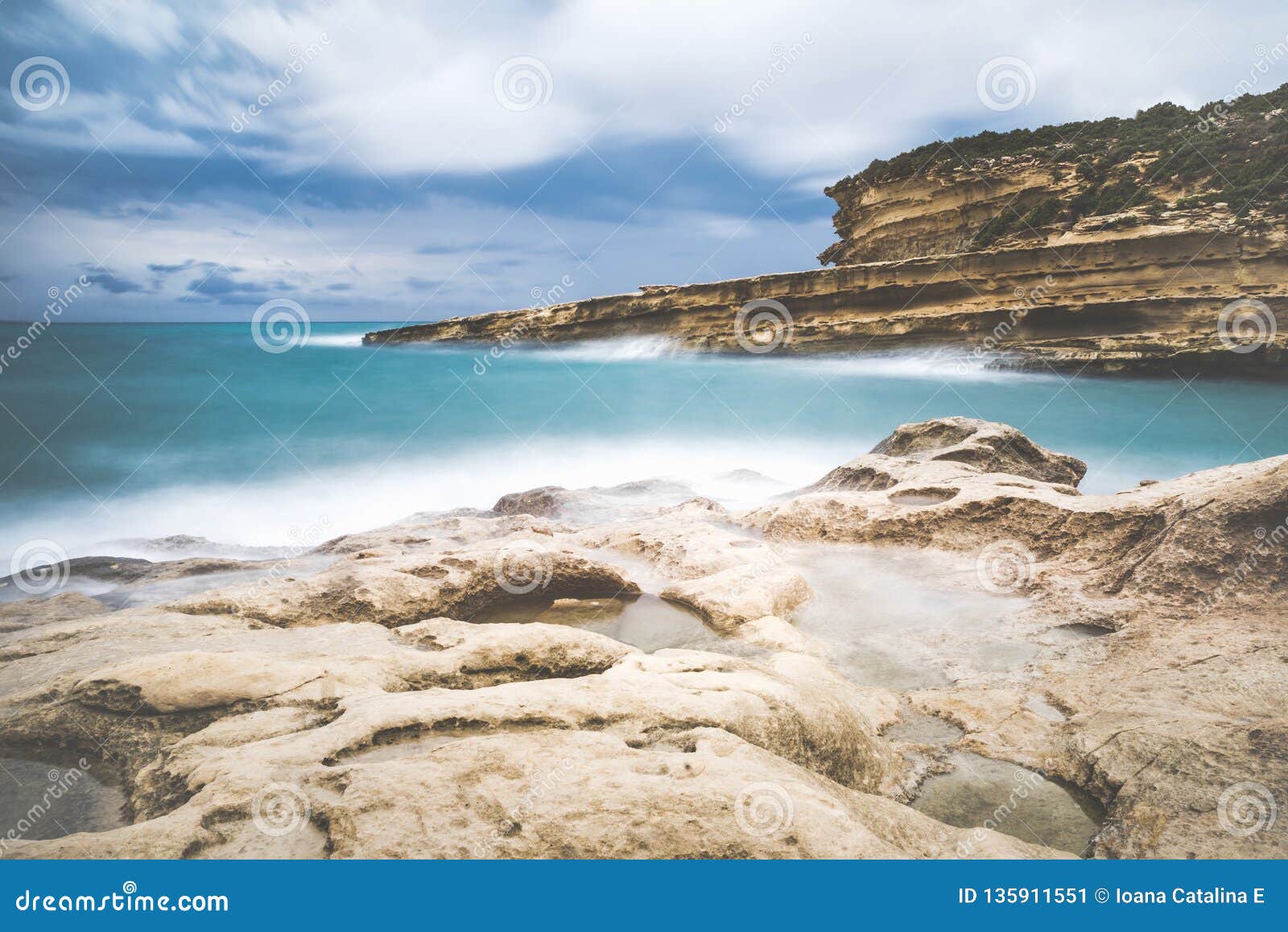 St Peter Pool Na Ilha De Malta Imagem de Stock - Imagem de console ...
