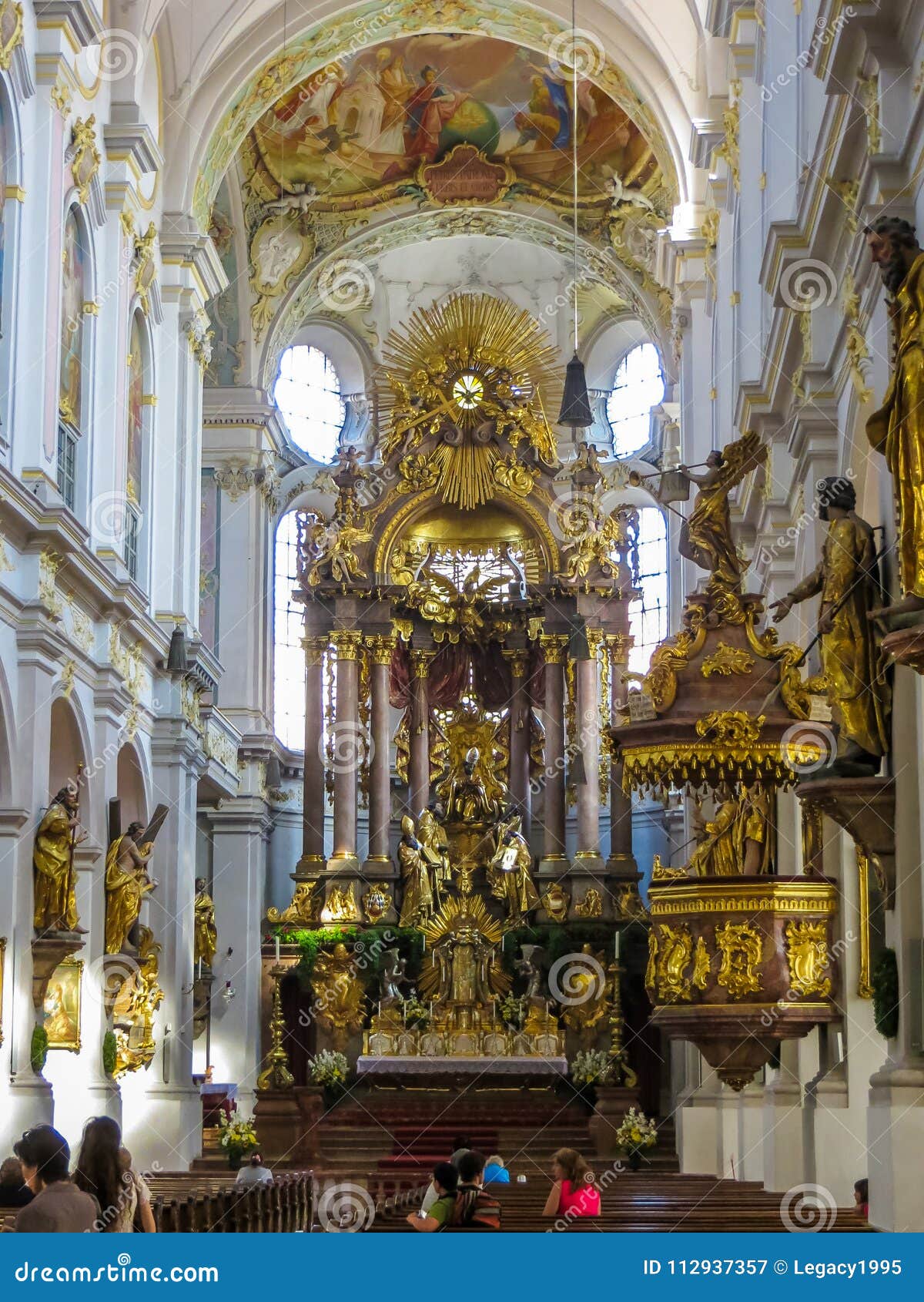 Altar In The Interior Of The Famous Church Of Our Lord Of Bonfim ...