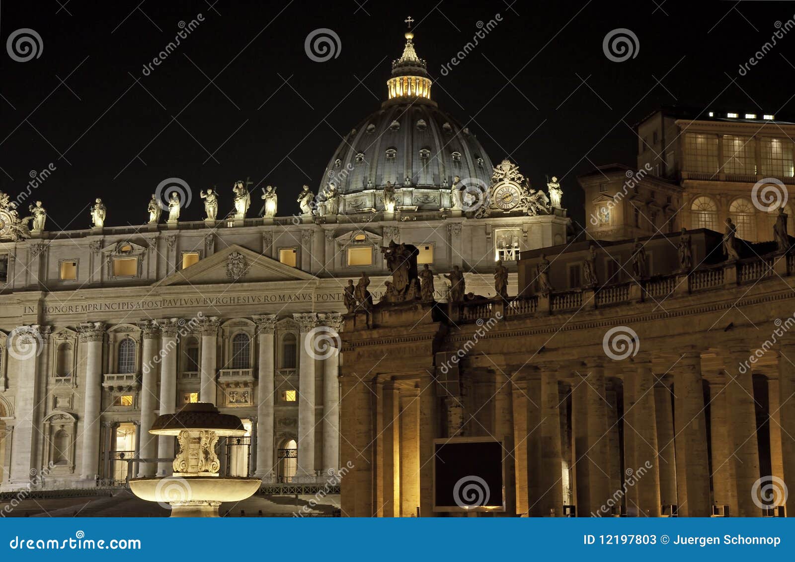 St. Peter S Basilica at Night, Rome Editorial Stock Photo - Image of ...