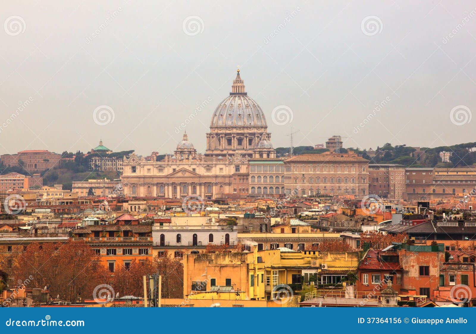 St. Peter S Basilica from Pincio, Rome Stock Photo - Image of monument ...