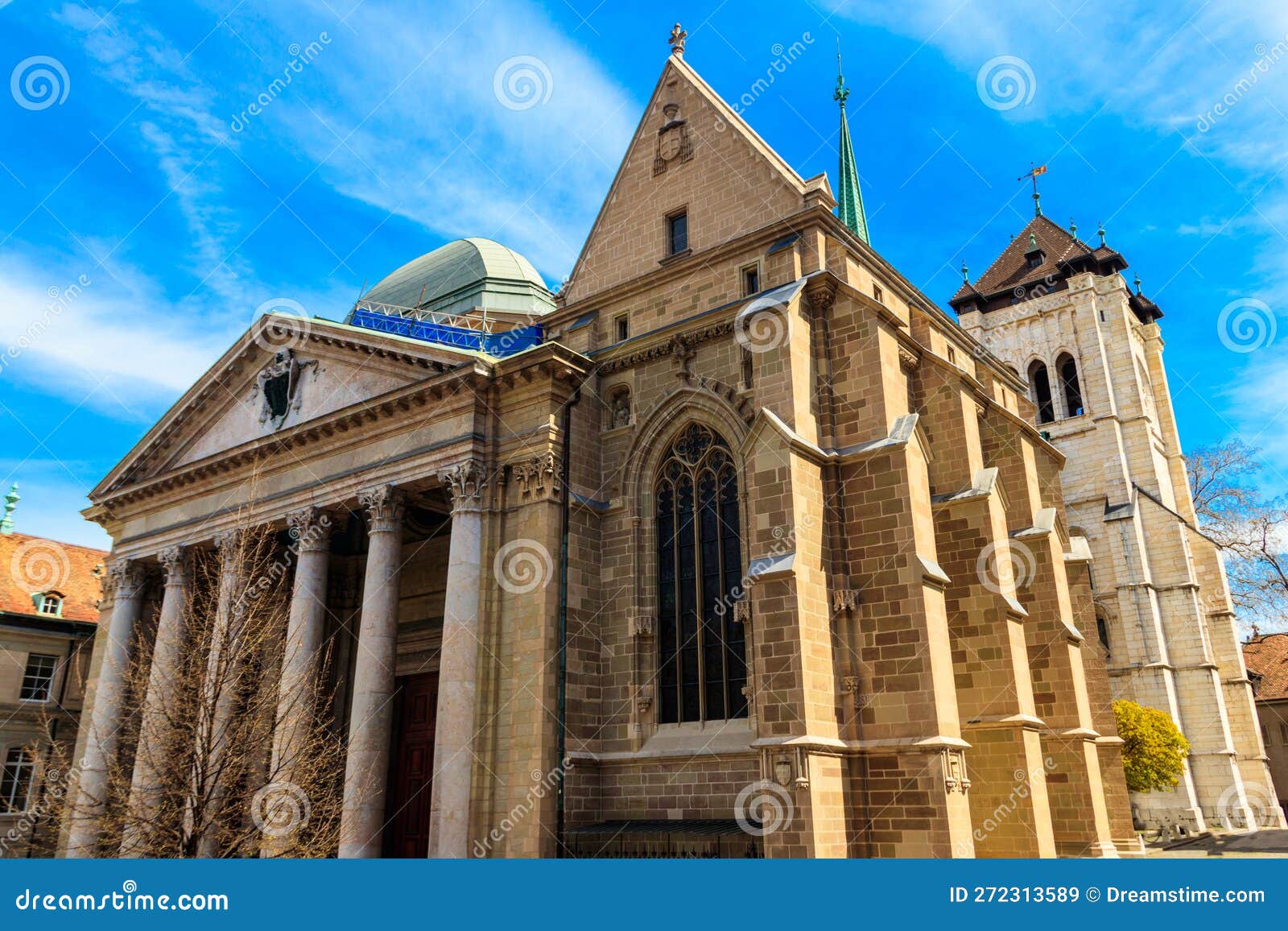 St. Peter S Cathedral in Geneva, Switzerland Stock Image - Image of ...