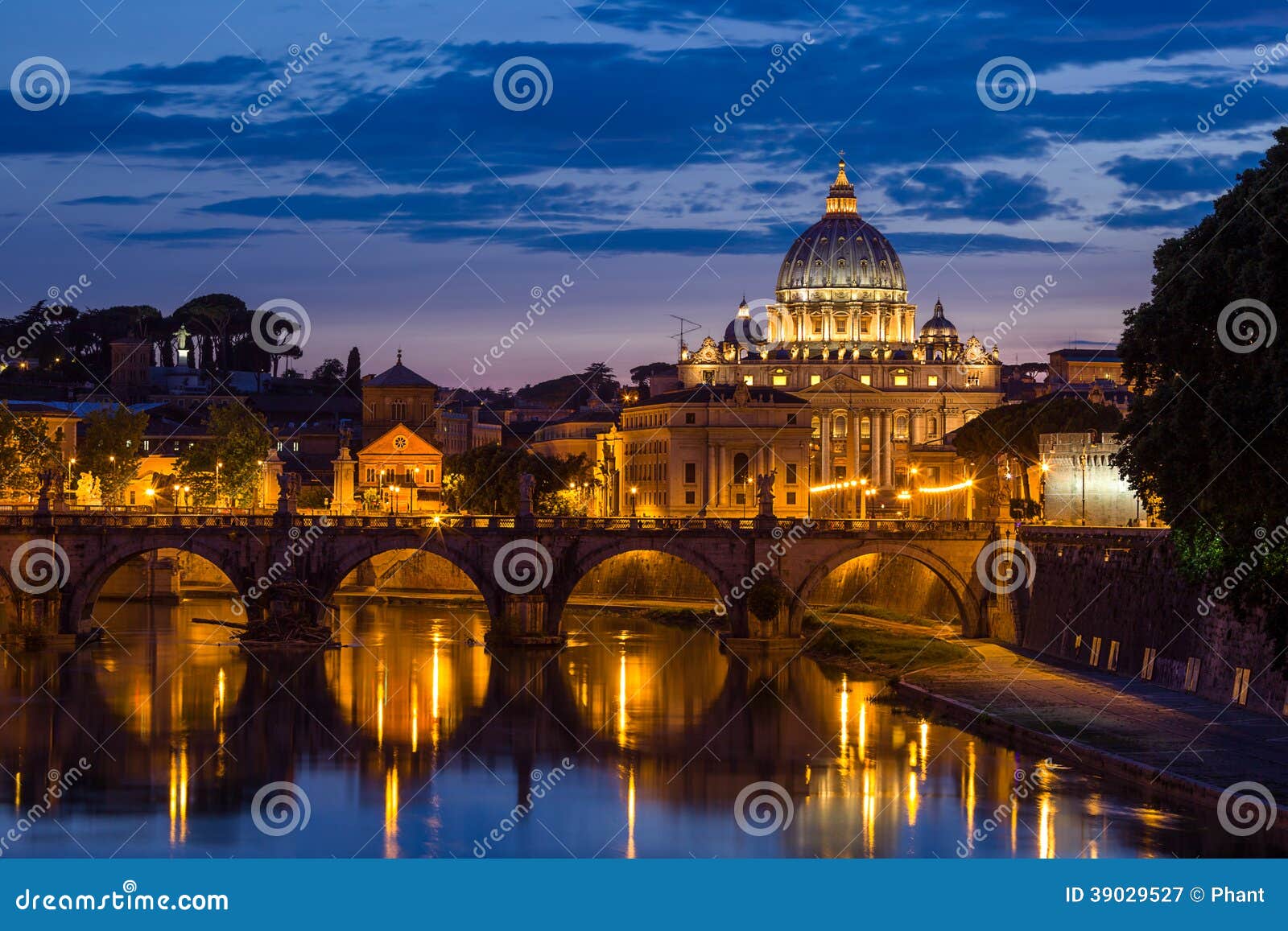 St. Peter S Cathedral in Rome, Italy Stock Image - Image of night ...