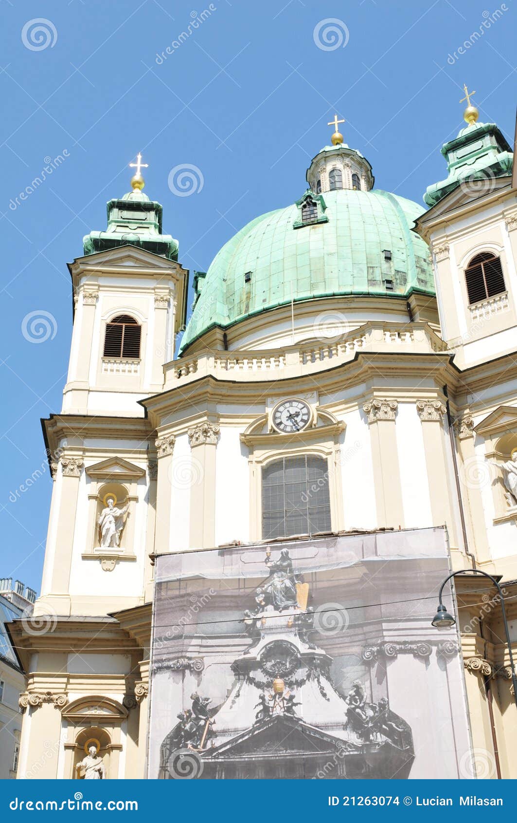 St. Peter S Church (Peterskirche) in Vienna Stock Photo - Image of ...